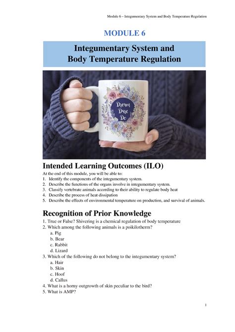 IM An Sci Module Thankyou MODULE Intended Learning Outcomes ILO At The End Of This