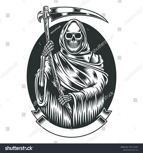 Grim Reaper Scythe Vector Graphic Stock Vector Royalty Free