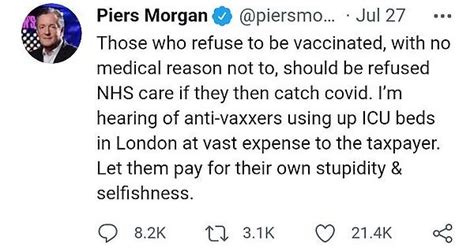 Hell Must Be Frozen Over Because I Agree With Piers Morgans About