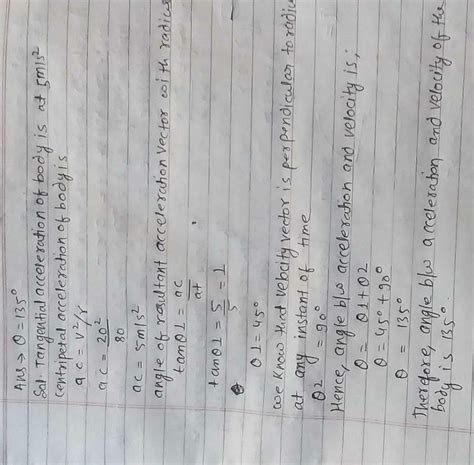A Body Is Moving On A Circle Of Radius M Witha A Speed M S Which Is Decreasing At The Rate
