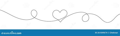 Continuous Line Drawing Of Heart Heart One Line Icon One Line Drawing