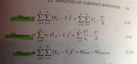Solved 3 2 ANALYSIS OF VARIANCE RATIONALE SS Total SS Chegg Com