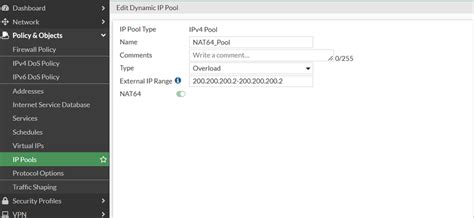 technical tip configuring nat64 using external ip fortinet community