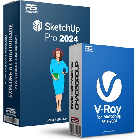 Sketchup Pro 2024 Vray 6 Licença Vitalícia Rocha Softwares