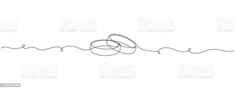 결혼 반지의 연속 선 그리기 낭만적 인 우아함 개념과 상징 제안 약혼 및 단순한 선형 스타일의 사랑 결혼 초대 편집 가능한 획