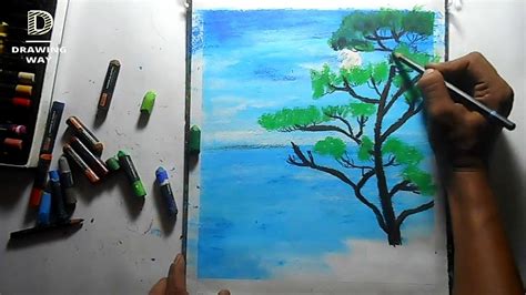 Beautiful Moonlight Night Scenery Drawing With Oil Pastels Bmp Watch