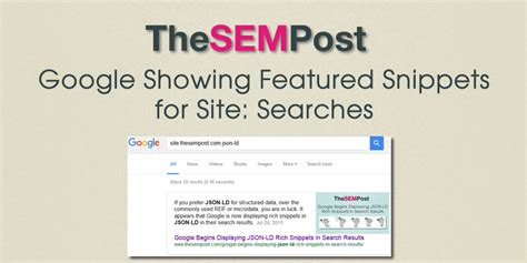 Google Showing Featured Snippets For Site Searches