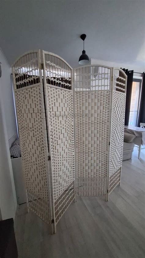 Продавам параван Друга мебел Мебели за дома и офиса Пловдив Параван бял Четири крил