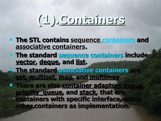Stl Standard Template Library Ppt