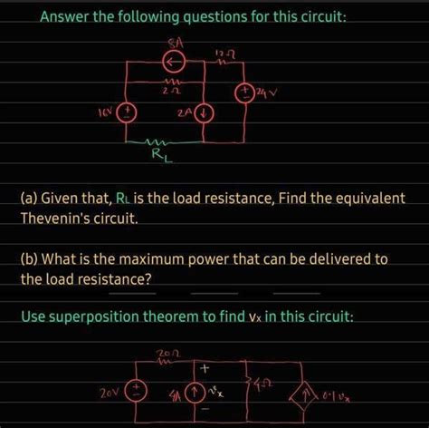 Solved Answer The Following Questions For This Circuit A Chegg