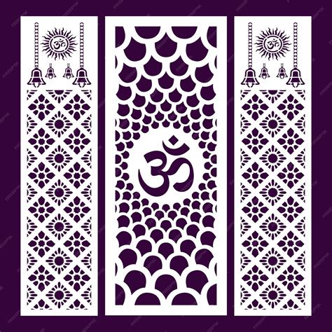 Premium Vector Om Jali Design Om Cnc Cut Jali Corian Jali For Temple Mandir Door Window Etc