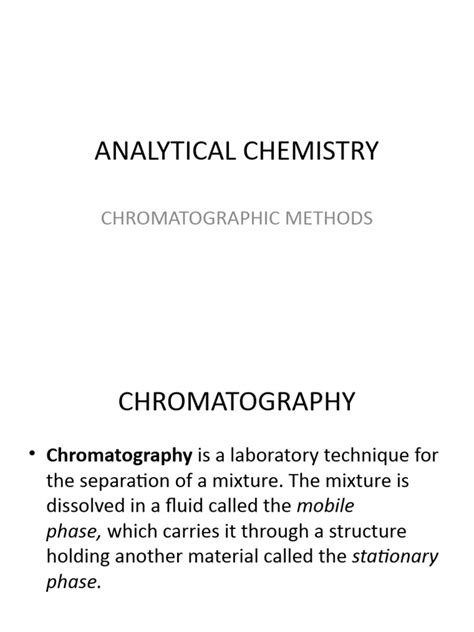 Chromatographic Methods Pdf Gas Chromatography Chromatography