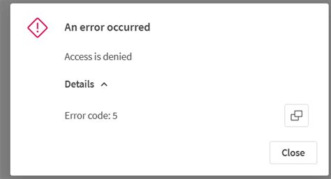 Solved Qlik Cloud Section Access Error Code 5 Qlik Community 2480109