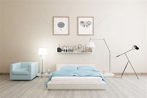소박한 침실 배경 사진 및 창의적인 일러스트 무료 다운로드 Lovepik