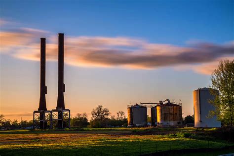 Imperial Sugar Factory Sunset Outlying Structures Photograph By Micah