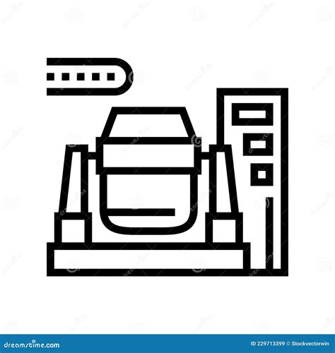 Línea De Icono De La Línea De Plantas De Procesamiento De Hierro O Carbón Ilustración Del Vector