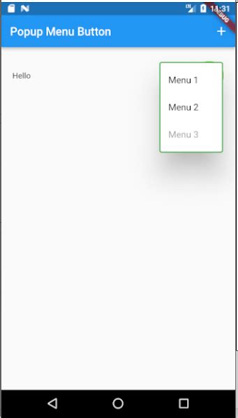 Code Samples Flutter Popup Menu Button Example Tutorial