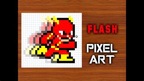 Como Dibujar A Flash Para Minecraft Pixel Art 8 Bits Youtube