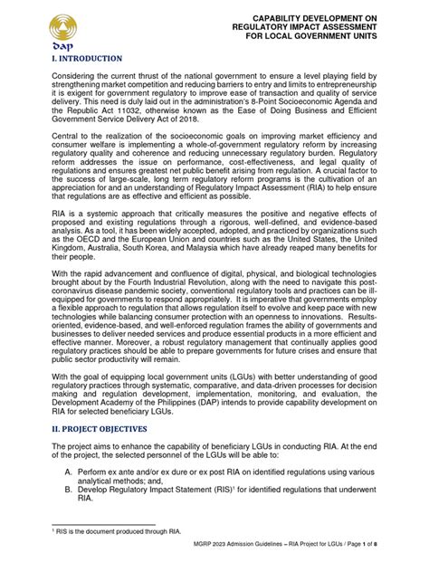 2023 Batch 3 Admission Guidelines Capability Development On Ria For