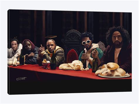 Last Supper By El Cesart 1 Piece Art Print African Artwork Black