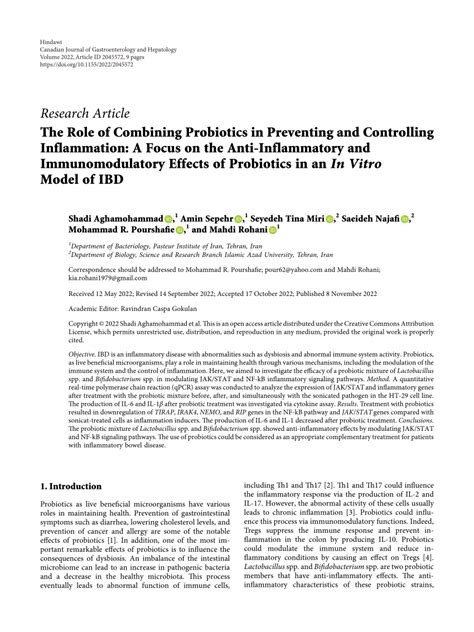 Pdf The Role Of Combining Probiotics In Preventing And Controlling