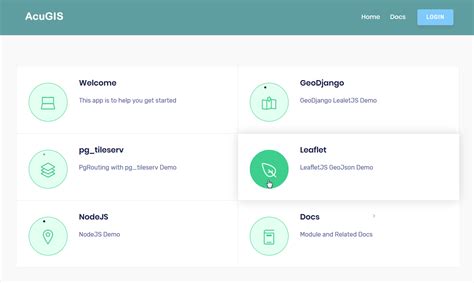 Welcome App — Acugis Postgis Module 043 Documentation