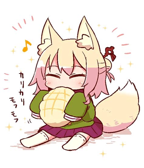 kimomimi小狐狸兽耳酱的表情包收集 日语 ケモミミちゃん 画师 naga u ながユー 哔哩哔哩