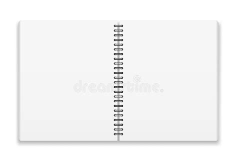 Vector Realistic Image Mock Up Layout Of An Open Notebook With A