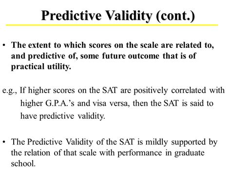 27 Predictive Validity Cont