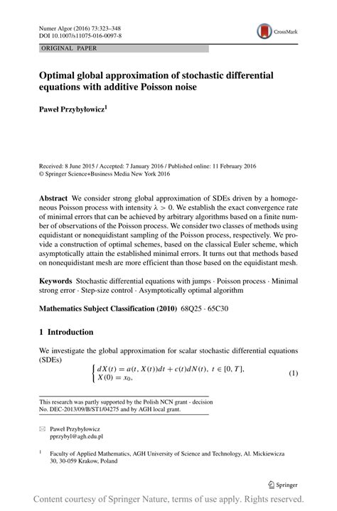 Optimal Global Approximation Of Stochastic Differential Equations With
