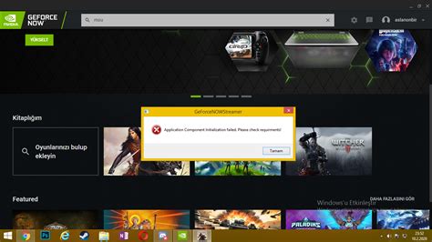 Geforce Now Application Component Initialization Failed Hatası Technopat Sosyal