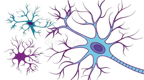 Neuron Cell Illustration Medical Vector Design Biology Graphic Art Vector Design Generative Ai