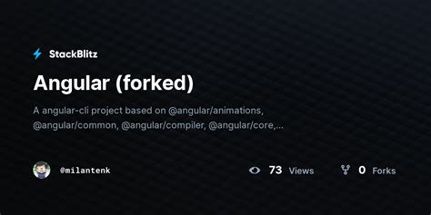 Angular Forked Stackblitz