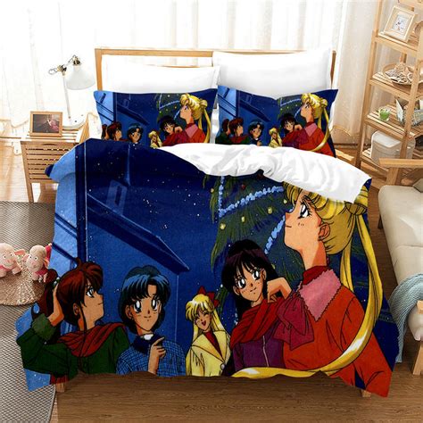 Sailor Moon Team In The Night Sky Bedding Set Sailor Moon Store