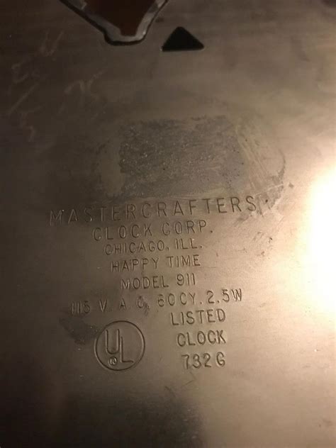 Vintage Original Mastercrafters Clock Happy Time Model 911 1975493376