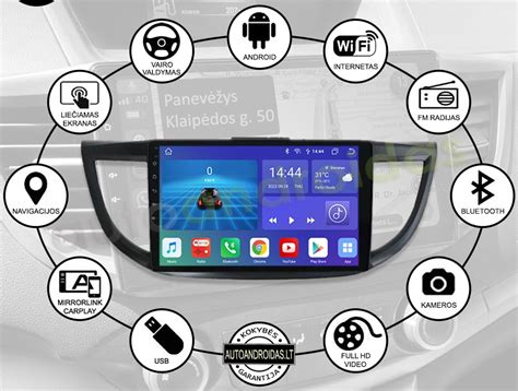 Honda Crv Android Multimedia 2din Magnetola Gps Navigacija Android Multimedia Carplay