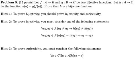 Solved Problem 5 15 Points Let F AB And G BC Be Two Chegg Com