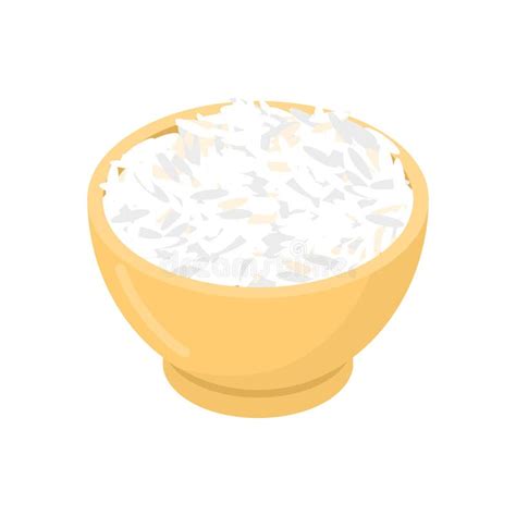 Arroz Basmati En El Cuenco De Madera Aislado Avenas Mondadas En El Plato De Madera Grano