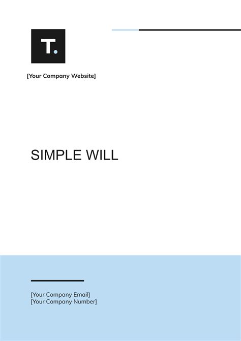 Free Simple Will Template To Edit Online