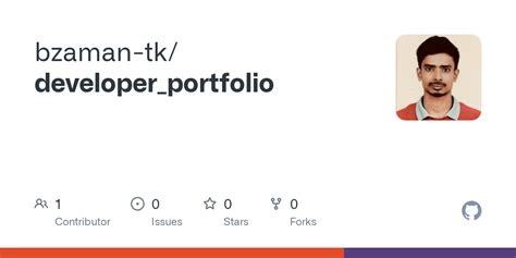 GitHub Bzaman Tk Developer Portfolio