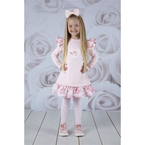 A Dee Girls Pink Jumper Dress