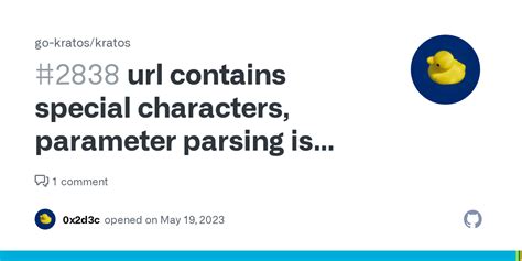 Url Contains Special Characters Parameter Parsing Is Invalid