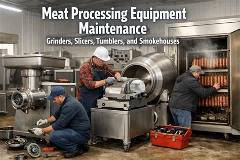 Meat Processing Equipment Maintenance Grinders Slicers Tumblers And