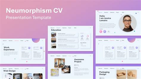 Free Neumorphism Cv Presentation Template 12 Layouts Pro Template