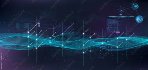 Innovative Technologies Big Data Algorithms In Futuristic Hud Style