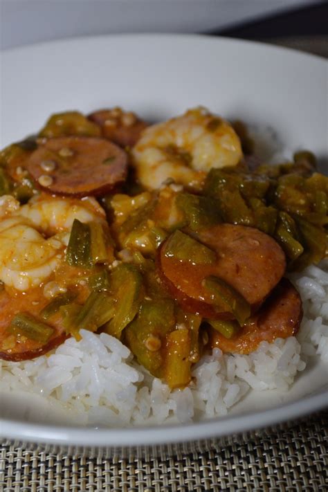Smothered Okra With Sausage And Shrimp Coop Can Cook