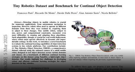 Paper Page Tiny Robotics Dataset And Benchmark For Continual Object Detection