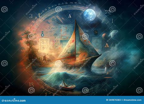 A Fantasy Math Background Featuring Imaginary Mathematical Equations