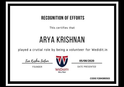 Arya Krishnan On Linkedin Wedidit Internship 10 Comments