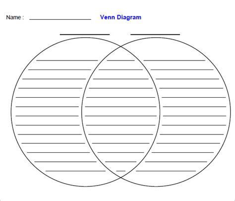 Blank Venn Diagram